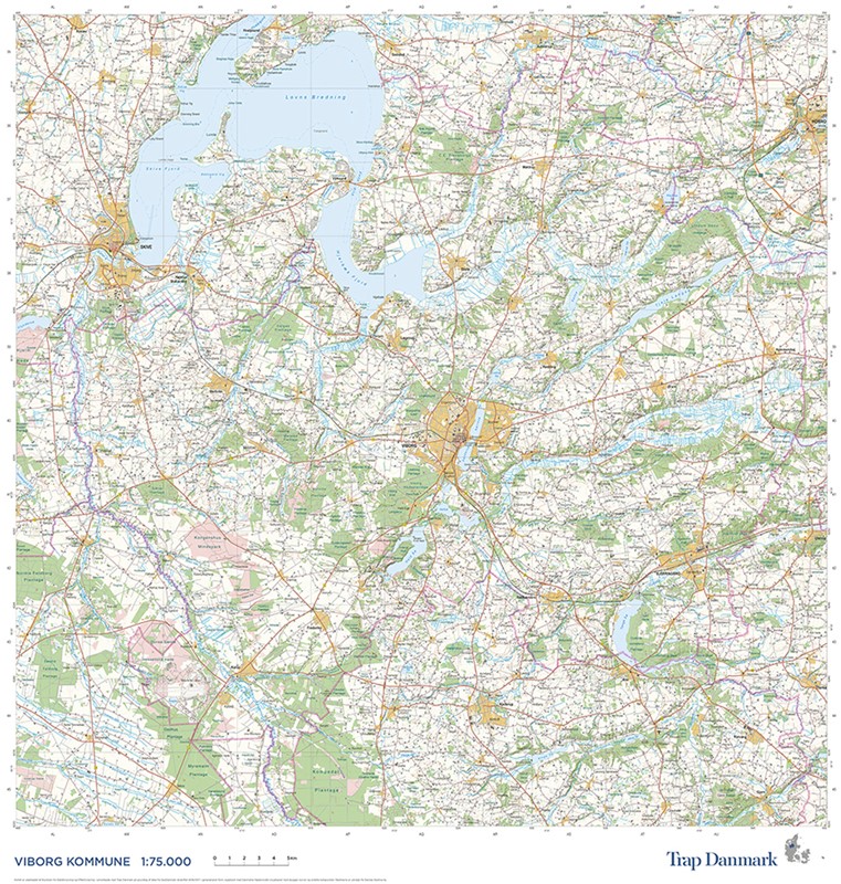 Trap Danmark: Kort over Viborg Kommune af Trap Danmark