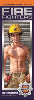 Firefighters Slim Calendar 2021 (Paperback)