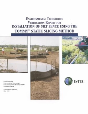 Environmental Technology Verification Report for Installation of Silt ...